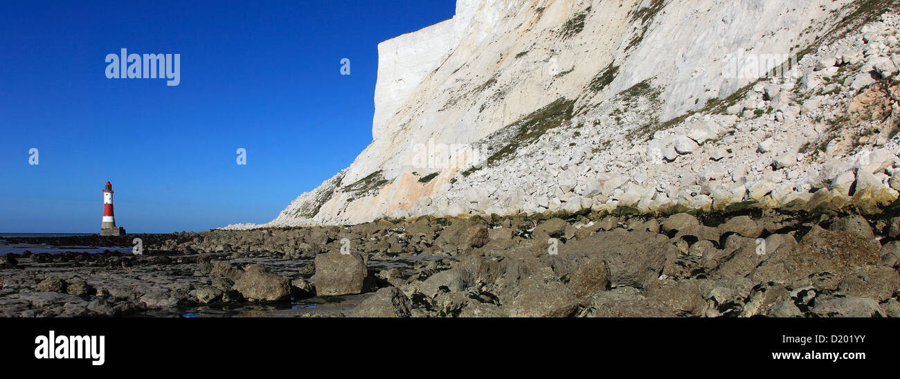 White Limestone Chalk Cliffs at Beachy Head beauty spot in the South ...