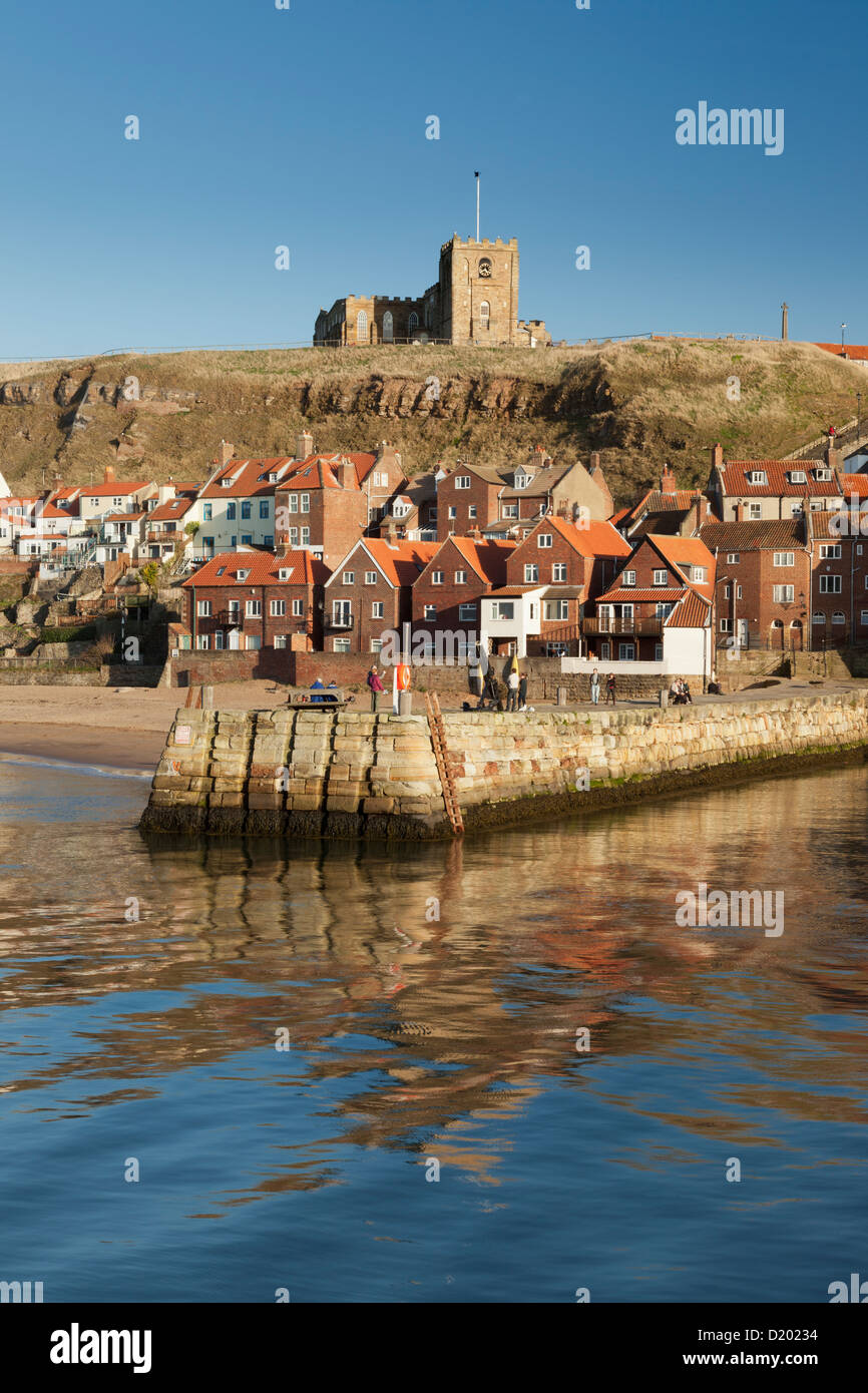 The Church of St Mary, Whitby, across the river Esk Stock Photo - Alamy