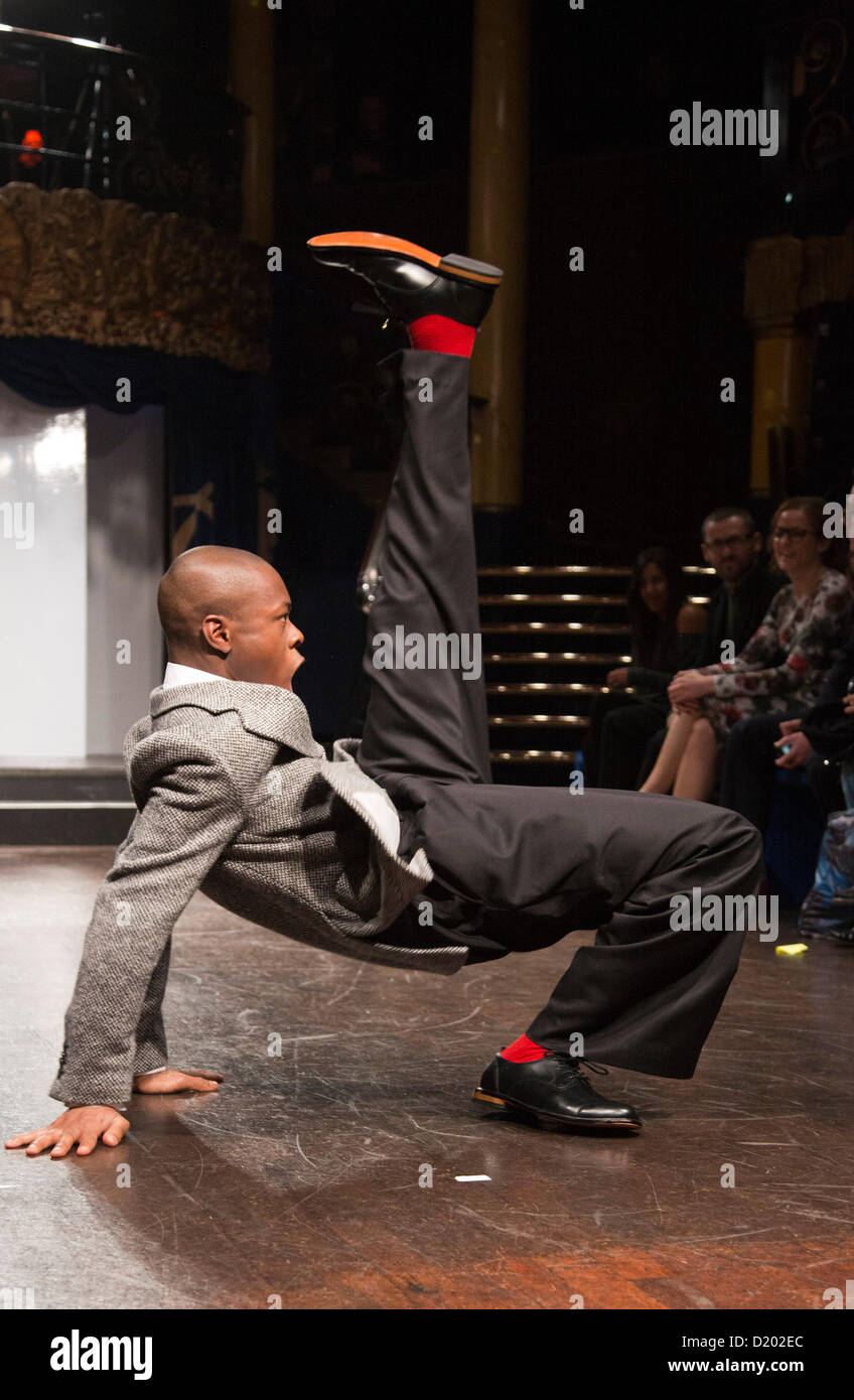 Wednesday, 9 January 2013. London, United Kingdom. Models dancing ...