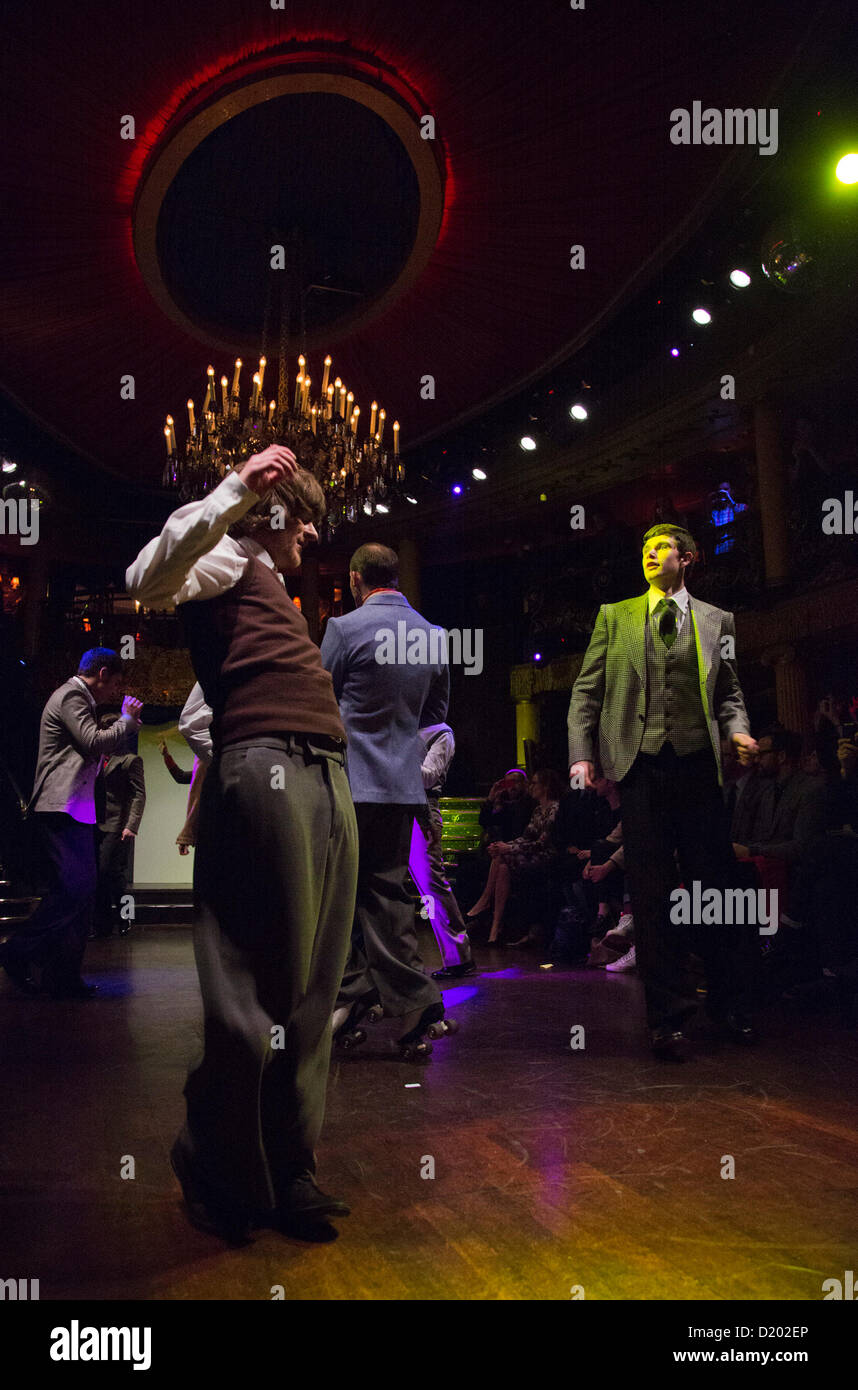 Wednesday, 9 January 2013. London, United Kingdom. Models dancing ...