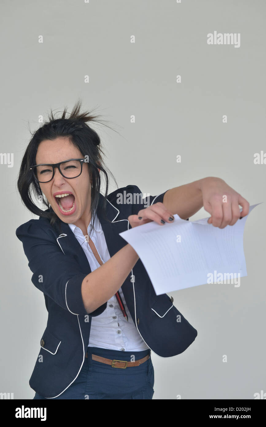 Businesswoman breaking contract hi-res stock photography and images - Alamy