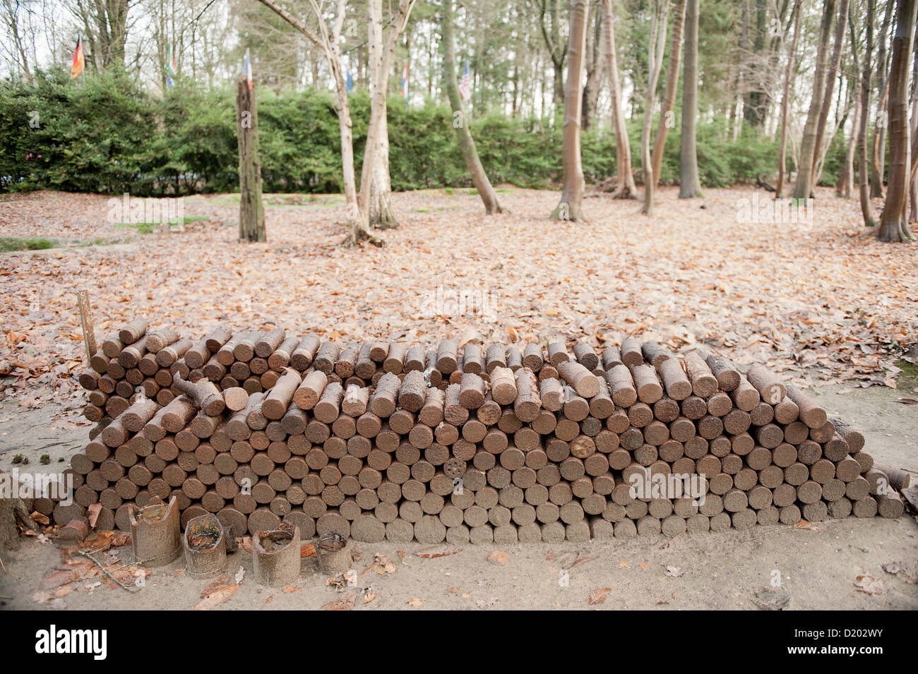 WW1 artillery shells sitting rusting away at the Sanctuary Wood ...