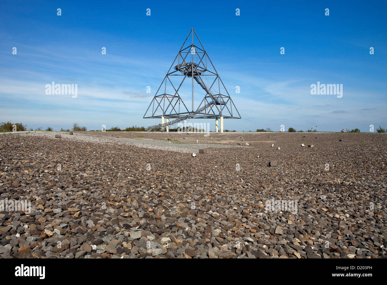 Bottrop, Germany, stockpile Emscherblick, tetrahedron Stock Photo - Alamy