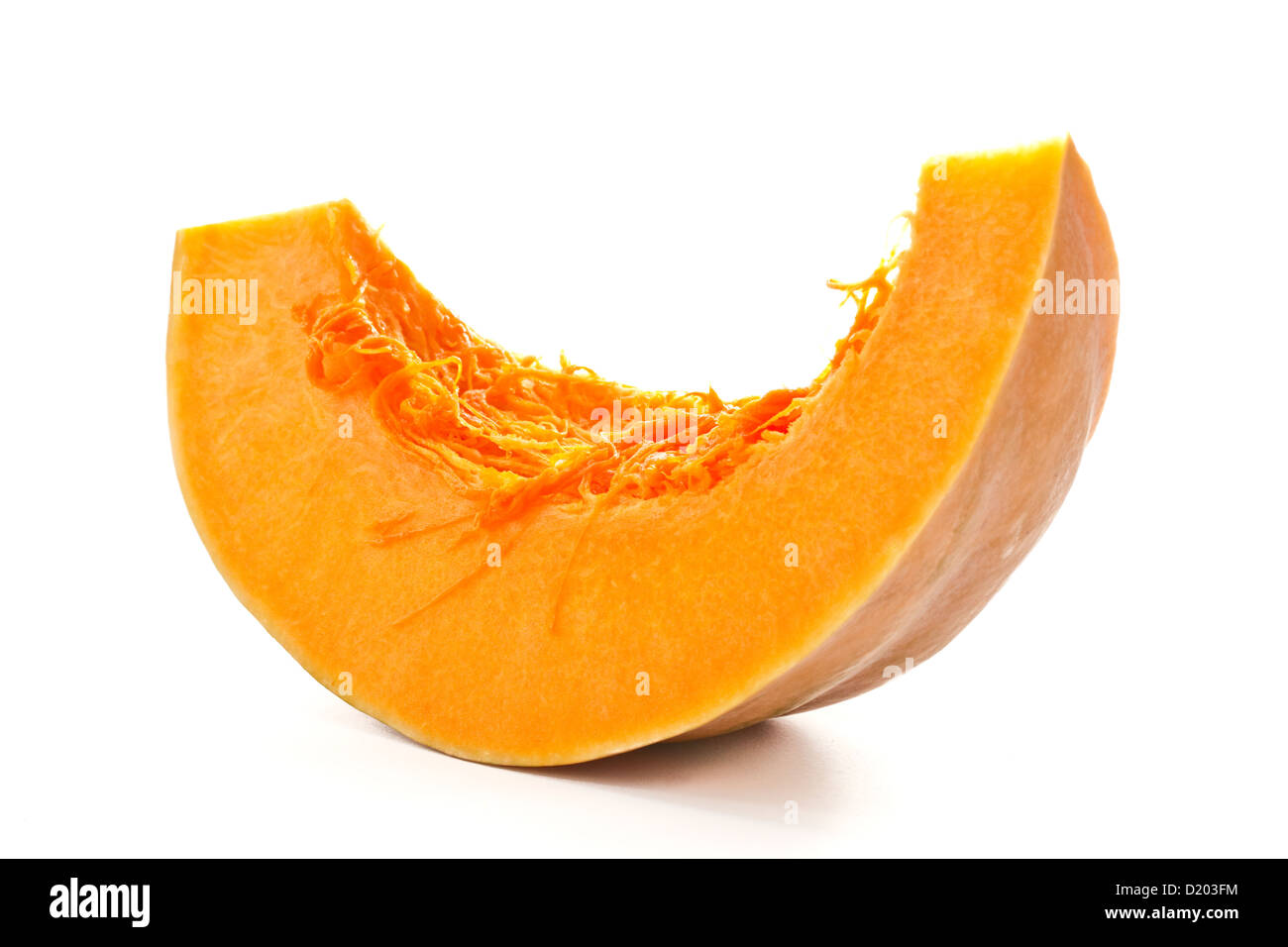 Cut a piece of ripe pumpkin Stock Photo - Alamy