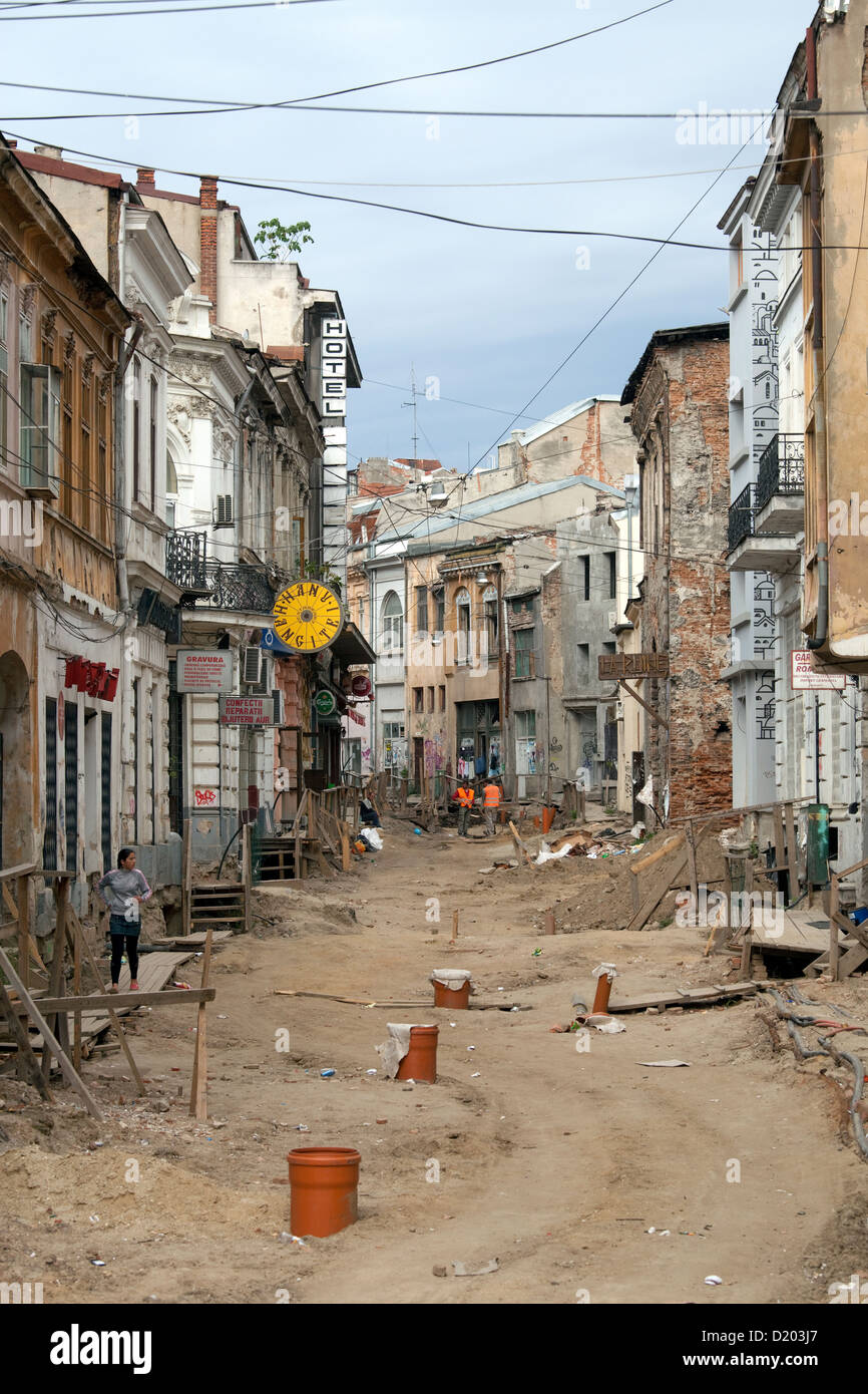 Bucharest, Romania, renovation of the old town Stock Photo - Alamy