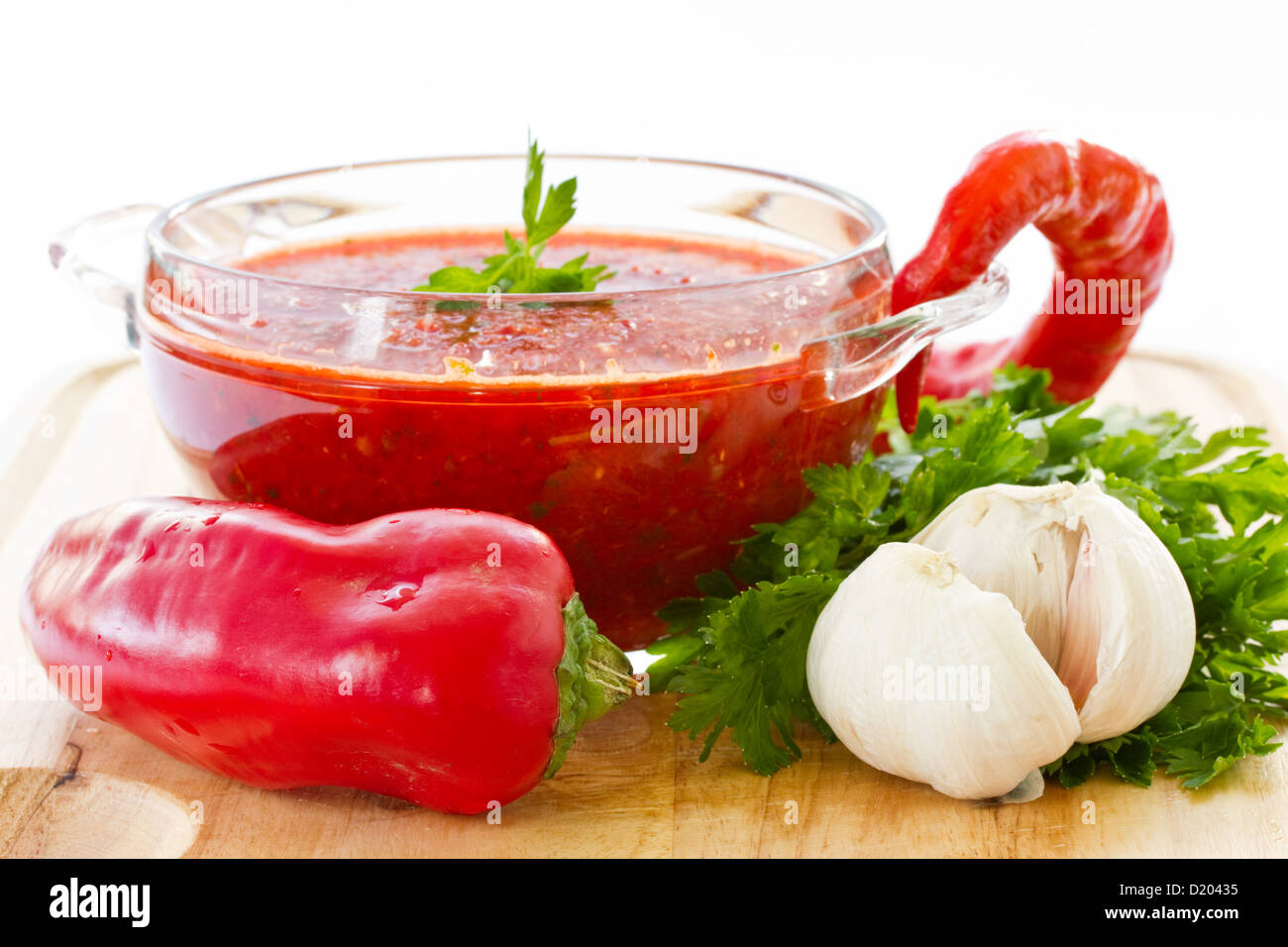 adjika fresh grated red pepper and chili Stock Photo - Alamy