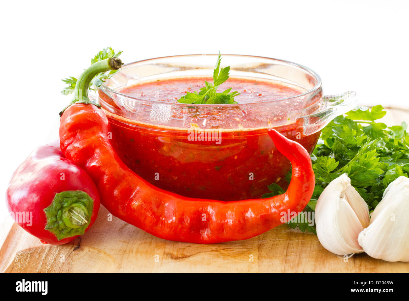 adjika fresh grated red pepper and chili Stock Photo - Alamy