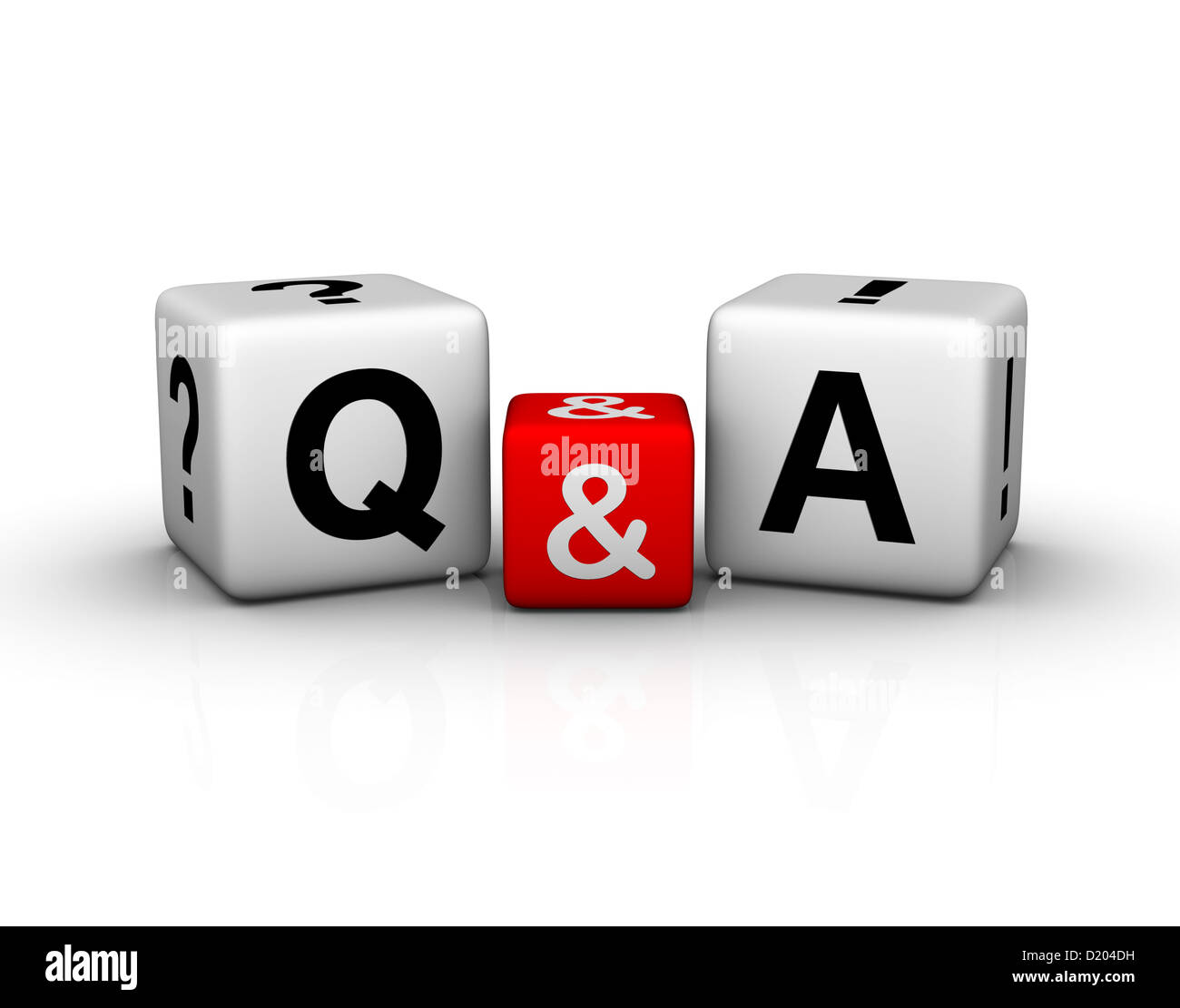 Question and Answers cubes symbol Stock Photo - Alamy