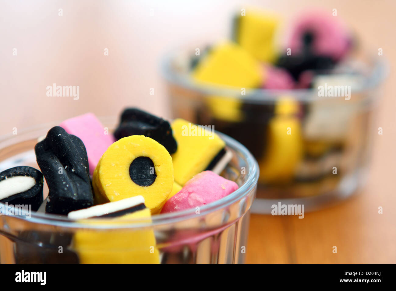 A selection of sweets in glass pots Stock Photo - Alamy