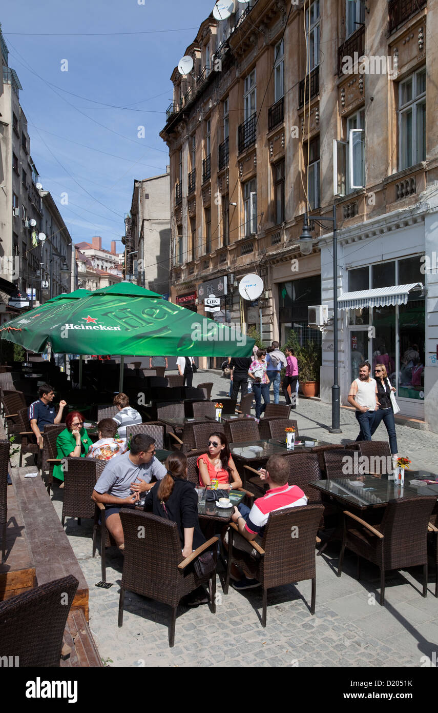 Bucharest, Romania, a lively restaurant in the old town Stock Photo - Alamy