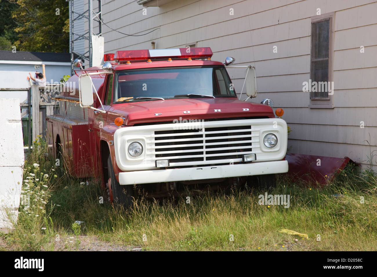 Ford fire truck in Murray Harbor on Prince Edward Island, Canada Stock ...