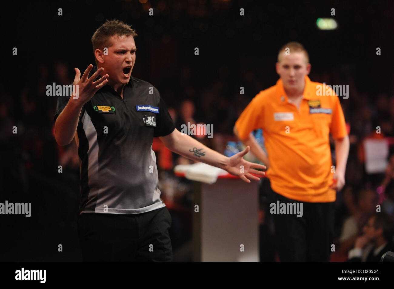 09.01.2013 Frimley Green, England. Richie George in action against ...