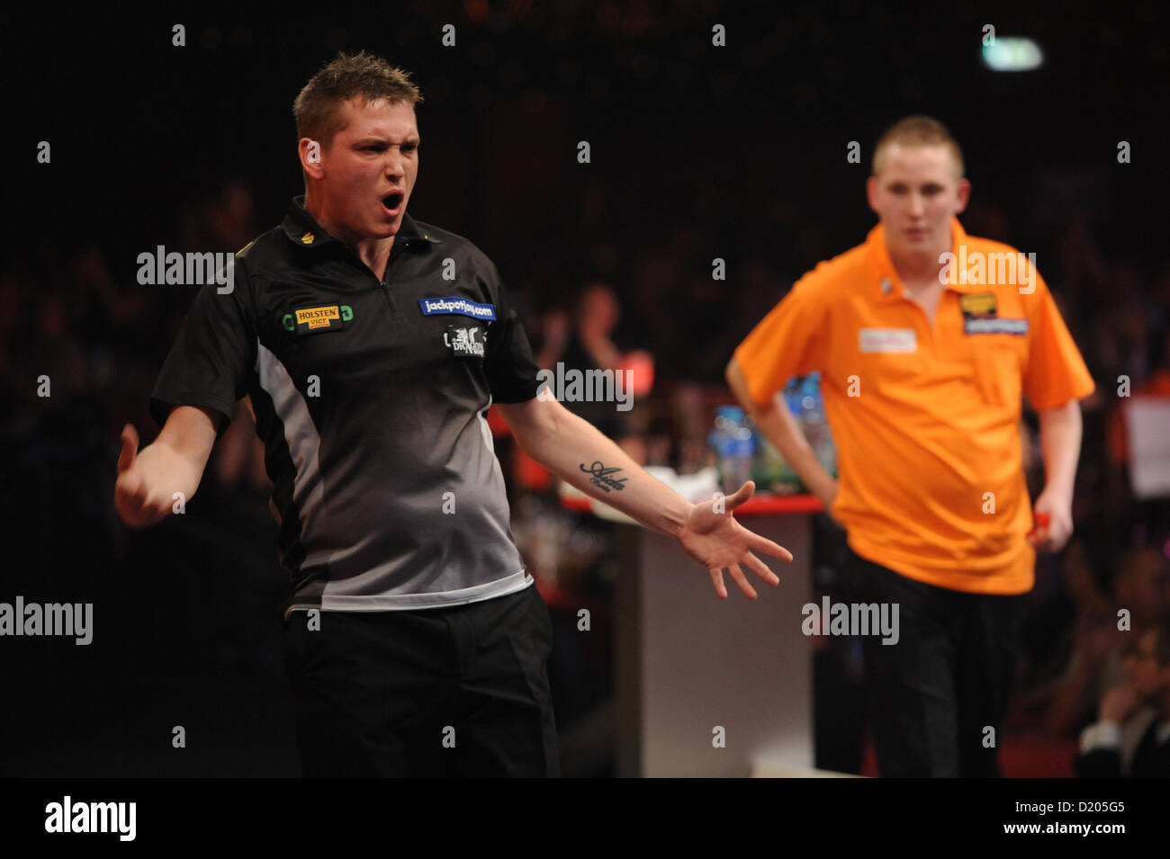 09.01.2013 Frimley Green, England. Richie George in action against ...