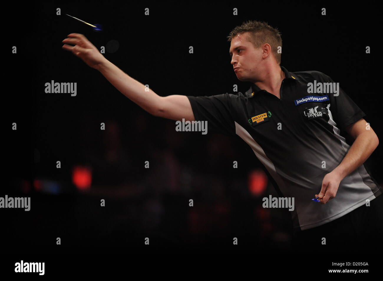 09.01.2013 Frimley Green, England. Richie George in action against ...