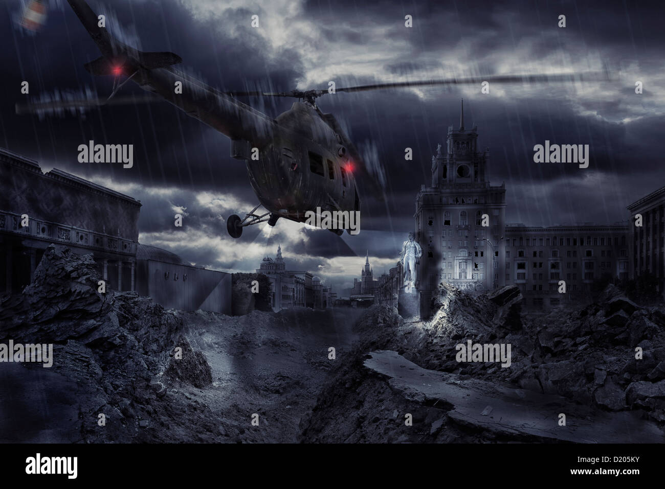 Helicopter Night Wallpaper