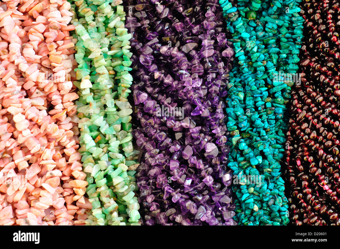 Color Stones Jewelry Necklaces Stock Photo - Alamy