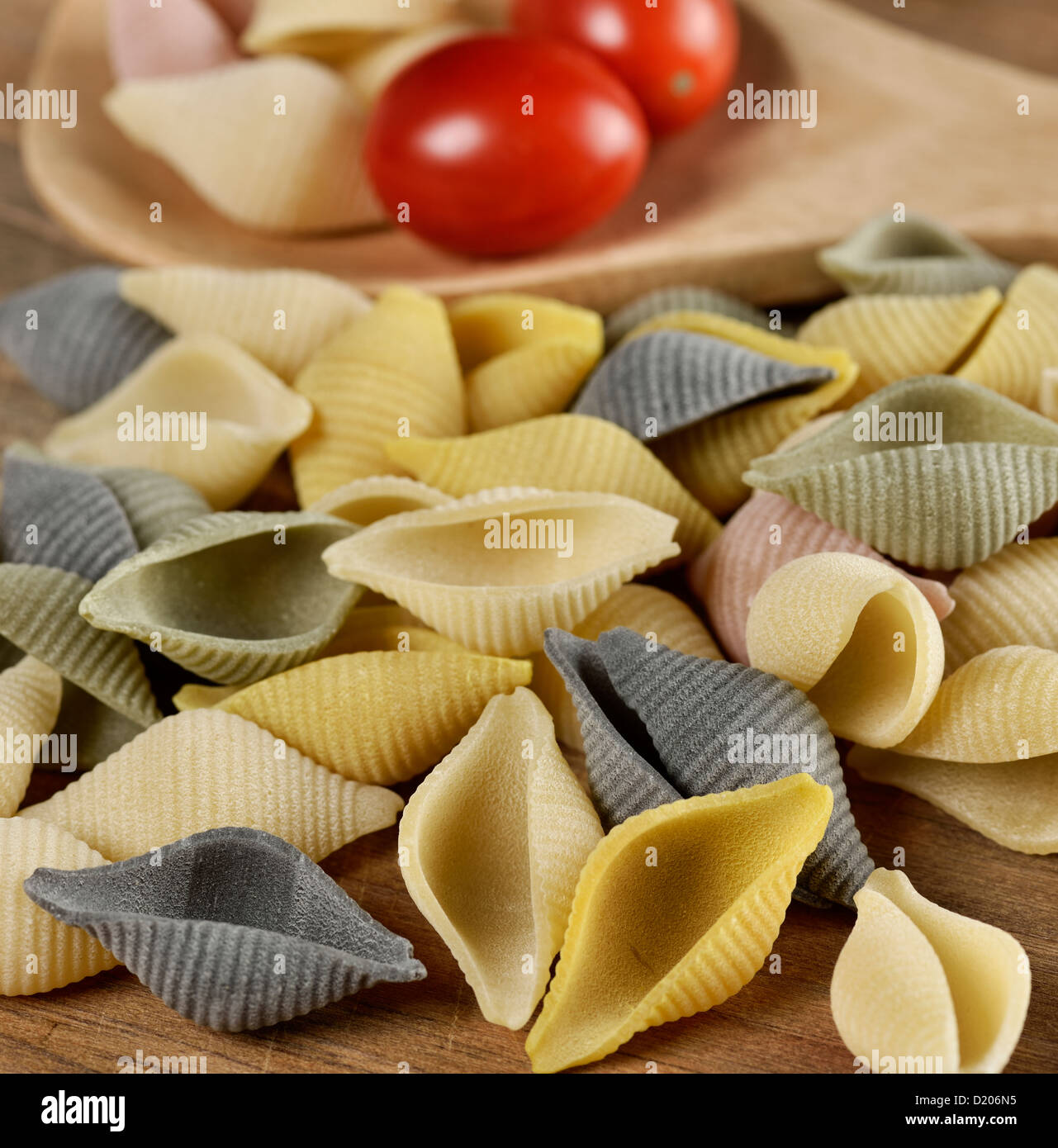 Raw Colorful Gourmet Pasta,Close Up Stock Photo - Alamy