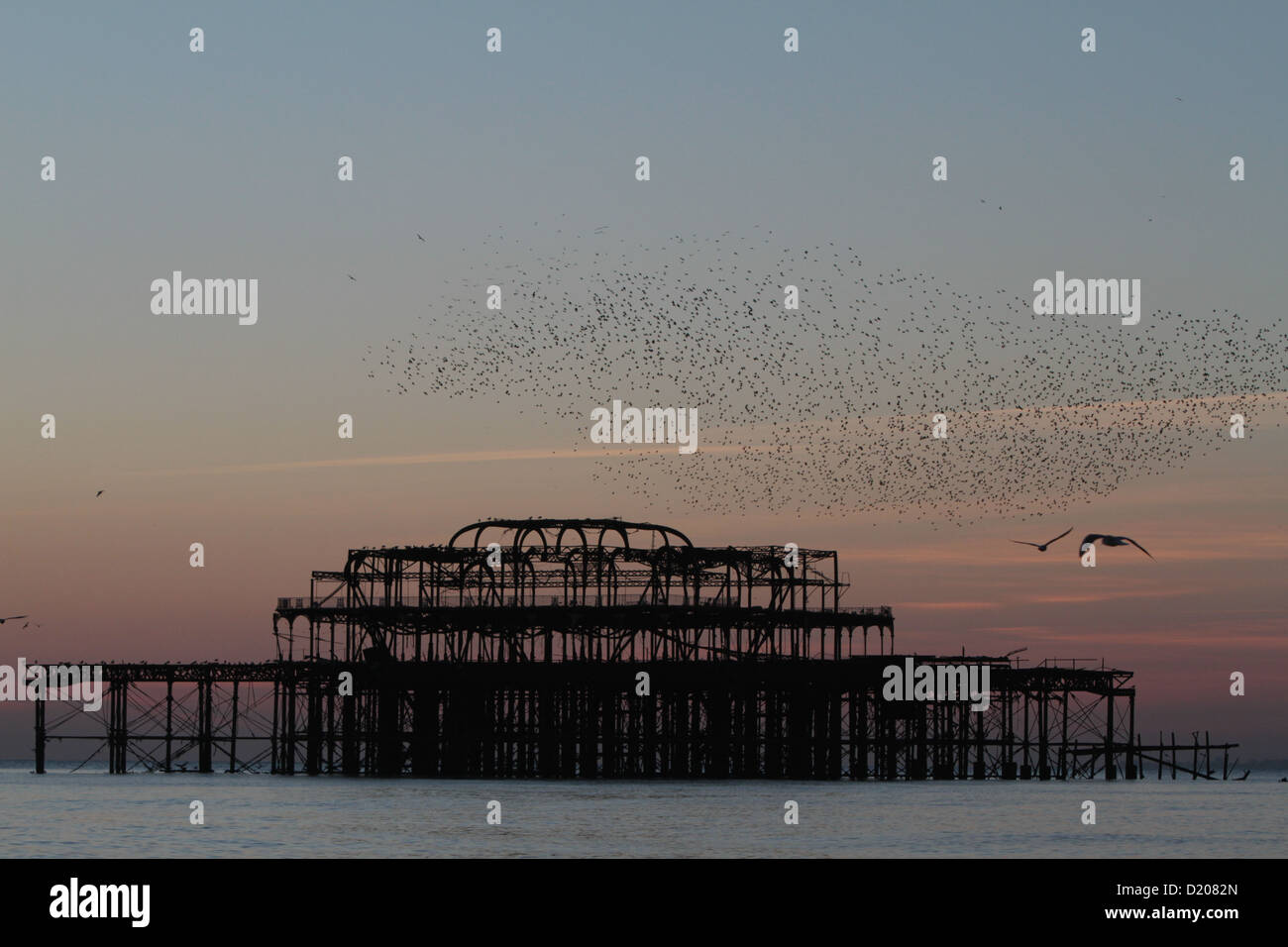 Brighton pier england sunset hi-res stock photography and images - Alamy