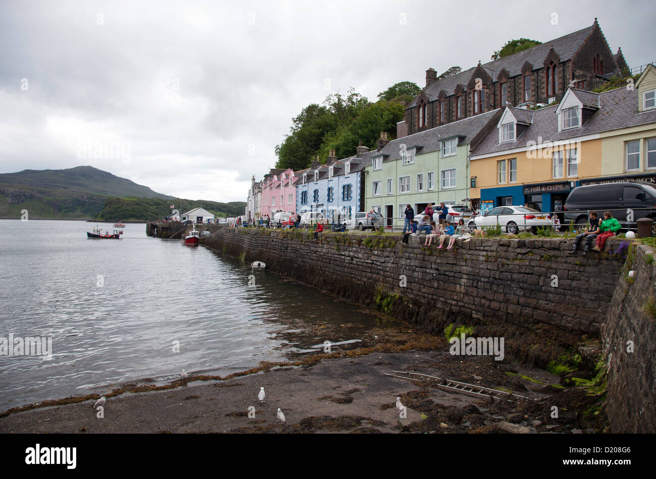 Portree, United Kingdom, fishing village on the Isle of Skye Stock ...