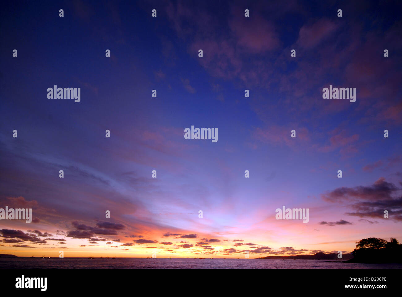 Goden Hour, Landscapes Beautiful Sunset at Pelabuhan Ratu beach in West ...