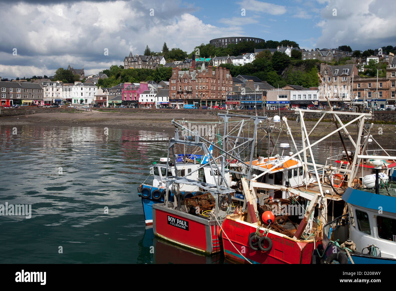 Oban, UK, harbor view from the coastal town of Oban in the south-west ...