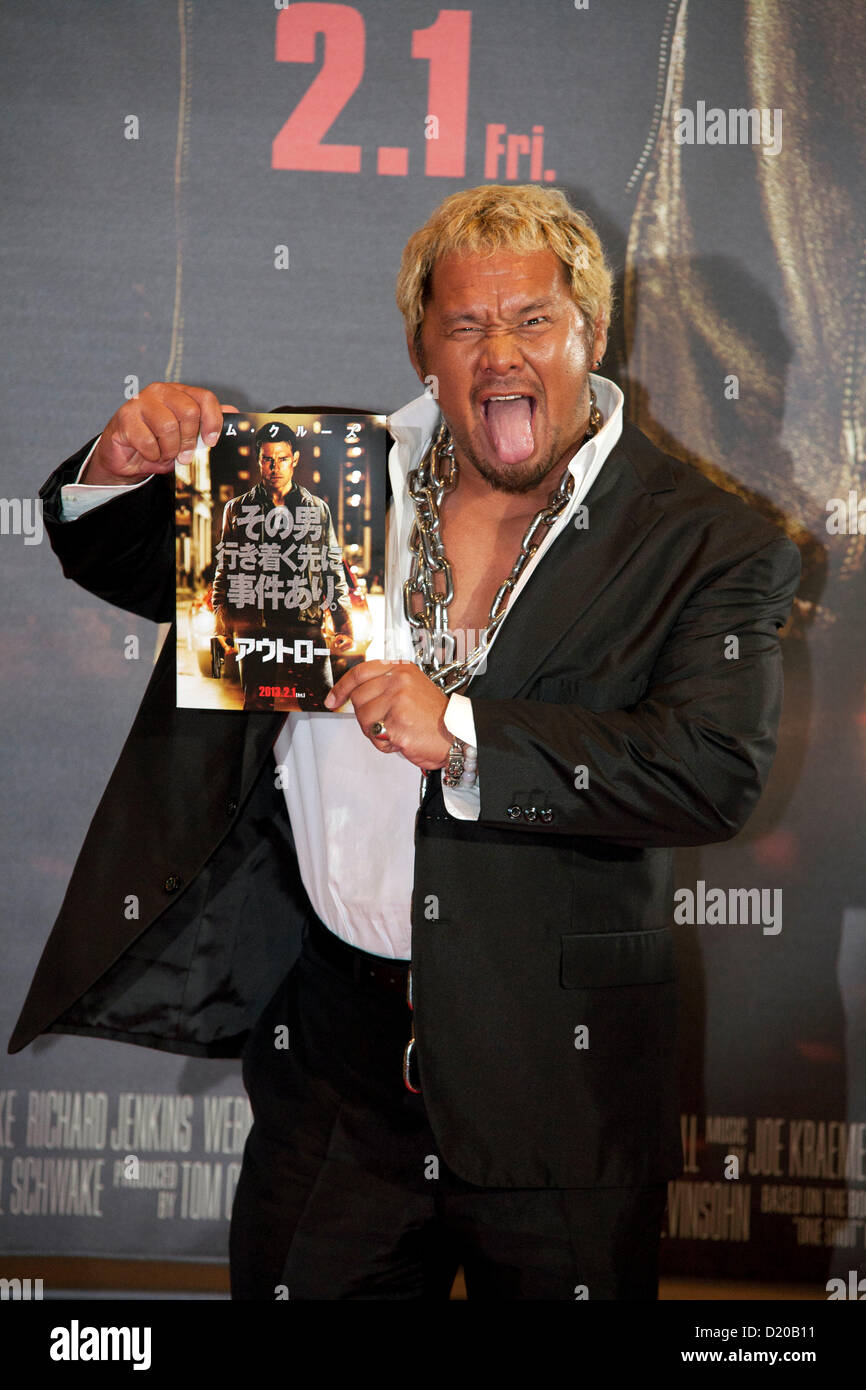 January 9th, Tokyo, Japan - Togi Makabe poses for the cameras during ...