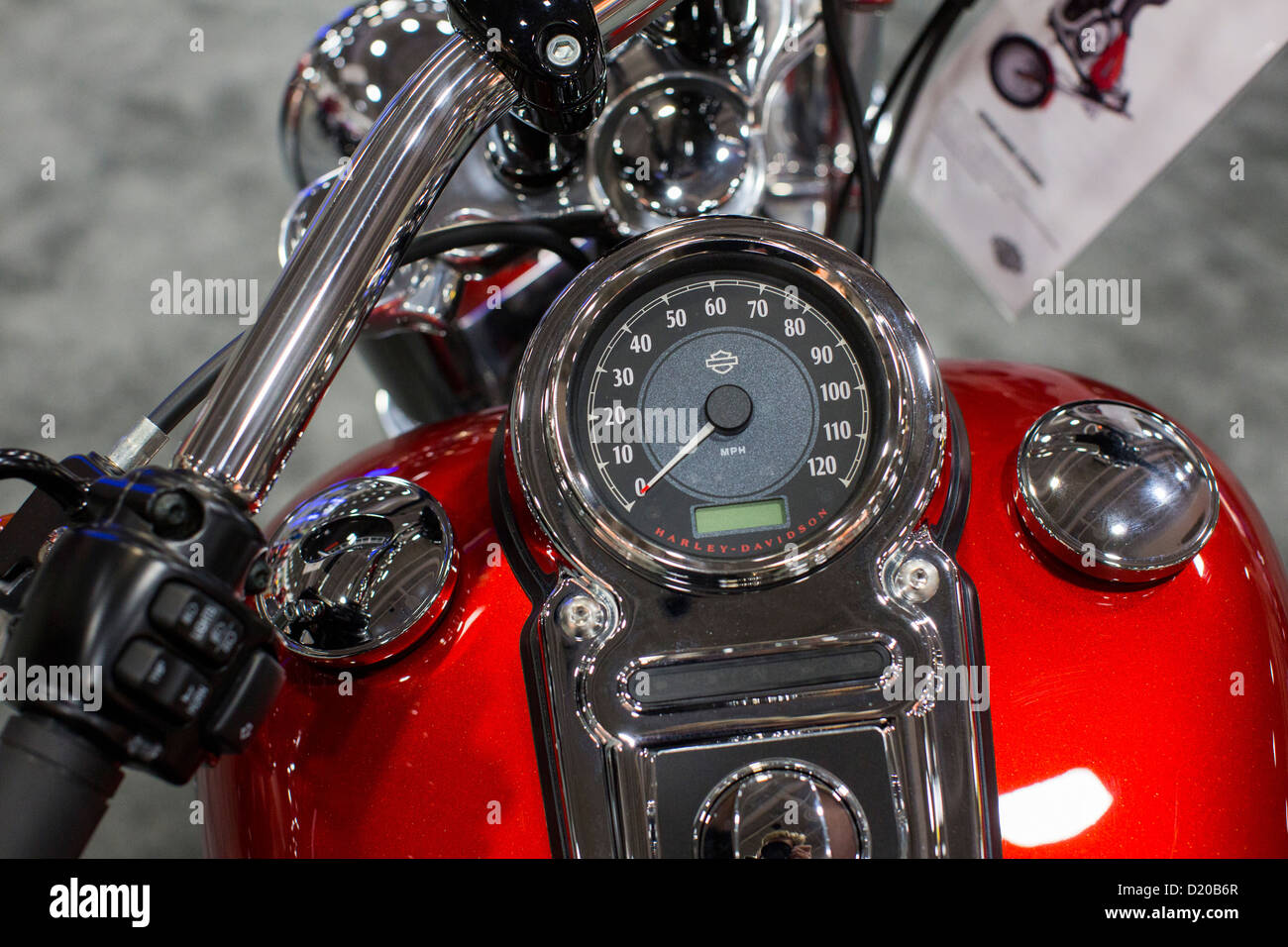Harley-Davidson motorcycles on display at the Washington Motorcycle ...