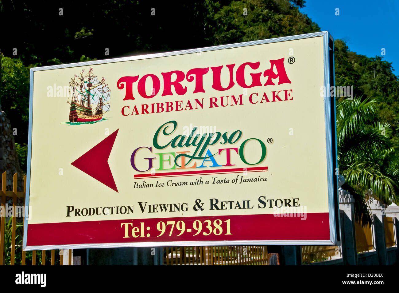 Tortuga caribbean rum cake sign hi-res stock photography and images - Alamy
