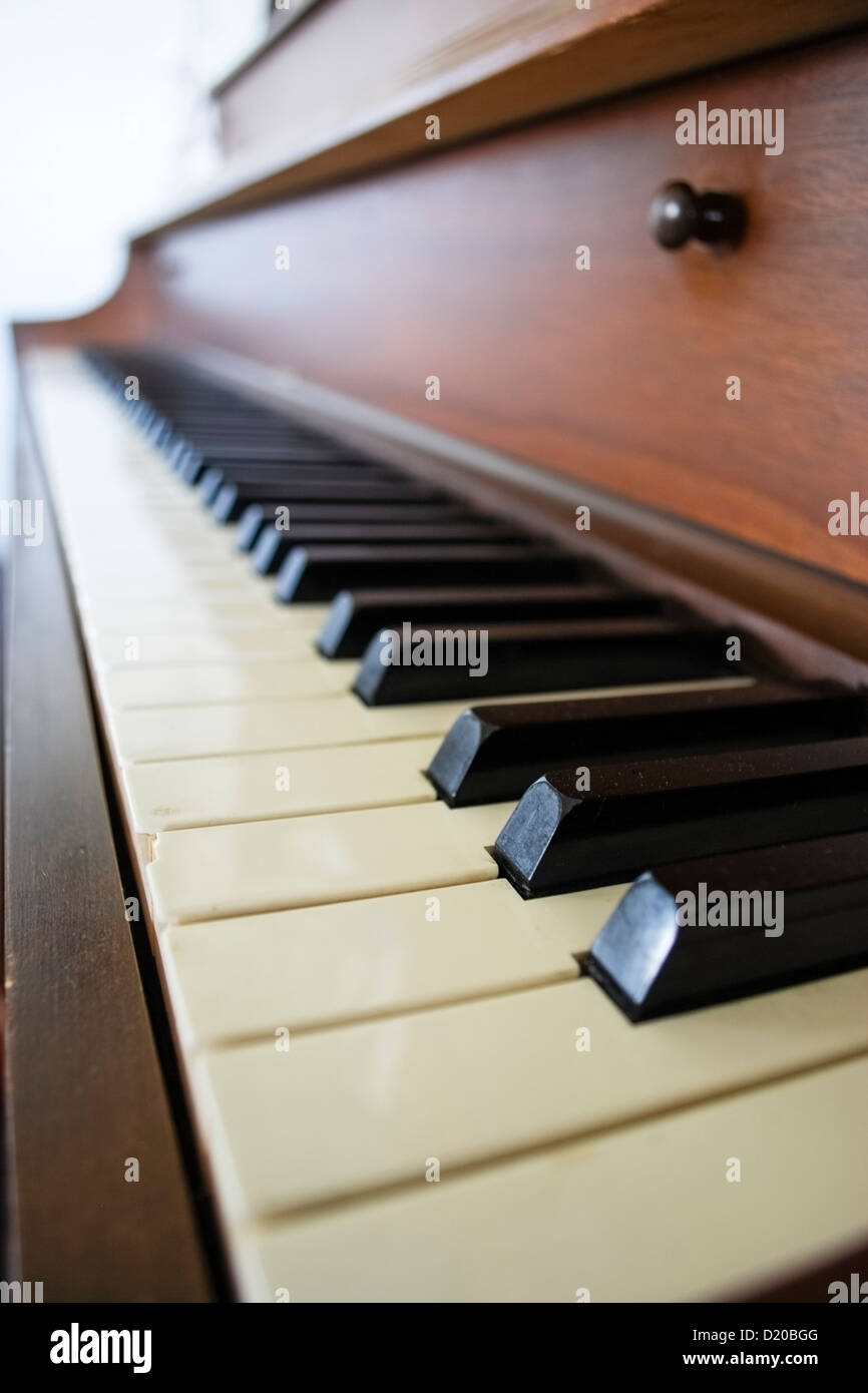 Close-Up of Piano Keys Stock Photo - Alamy