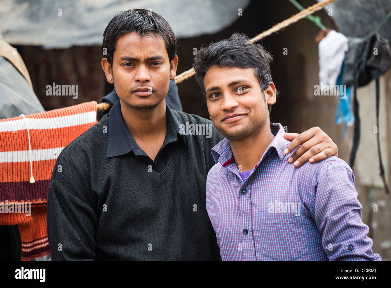 Young men in Delhi, India Stock Photo - Alamy