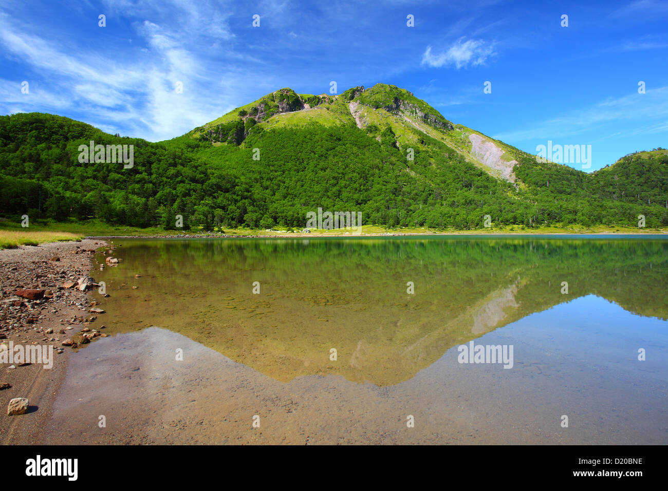 Mt. Nikko Shirane and Goshikinuma in Nikko, Tochigi, Japan Stock Photo ...