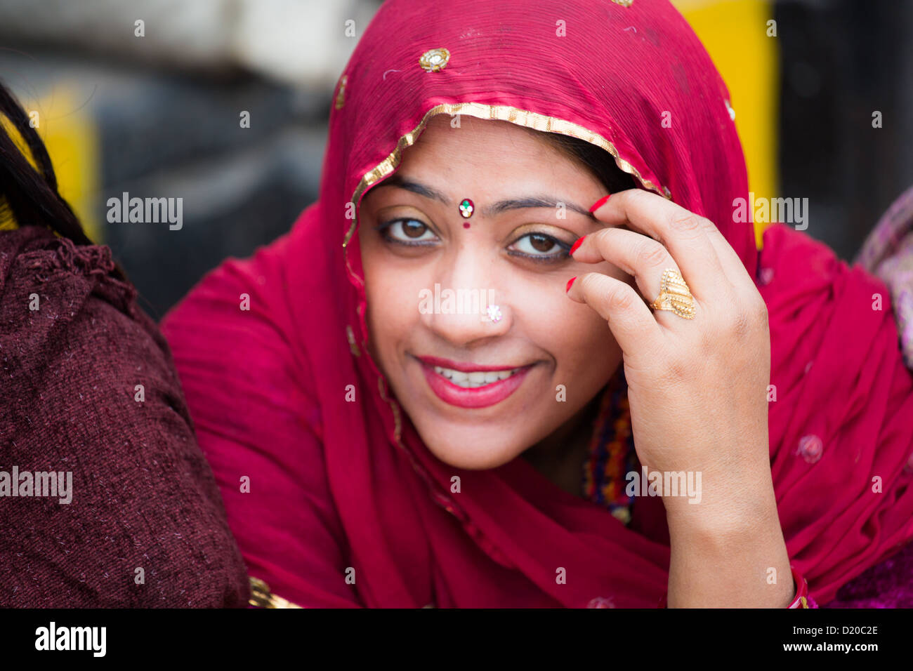 Hindu woman in Delhi, India Stock Photo - Alamy