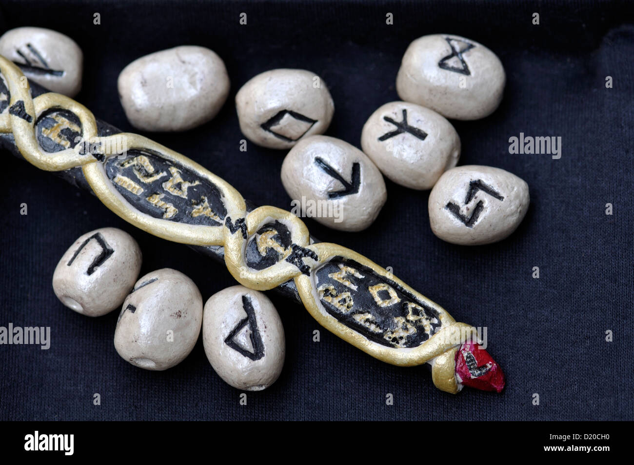 Rune stones Stock Photo - Alamy