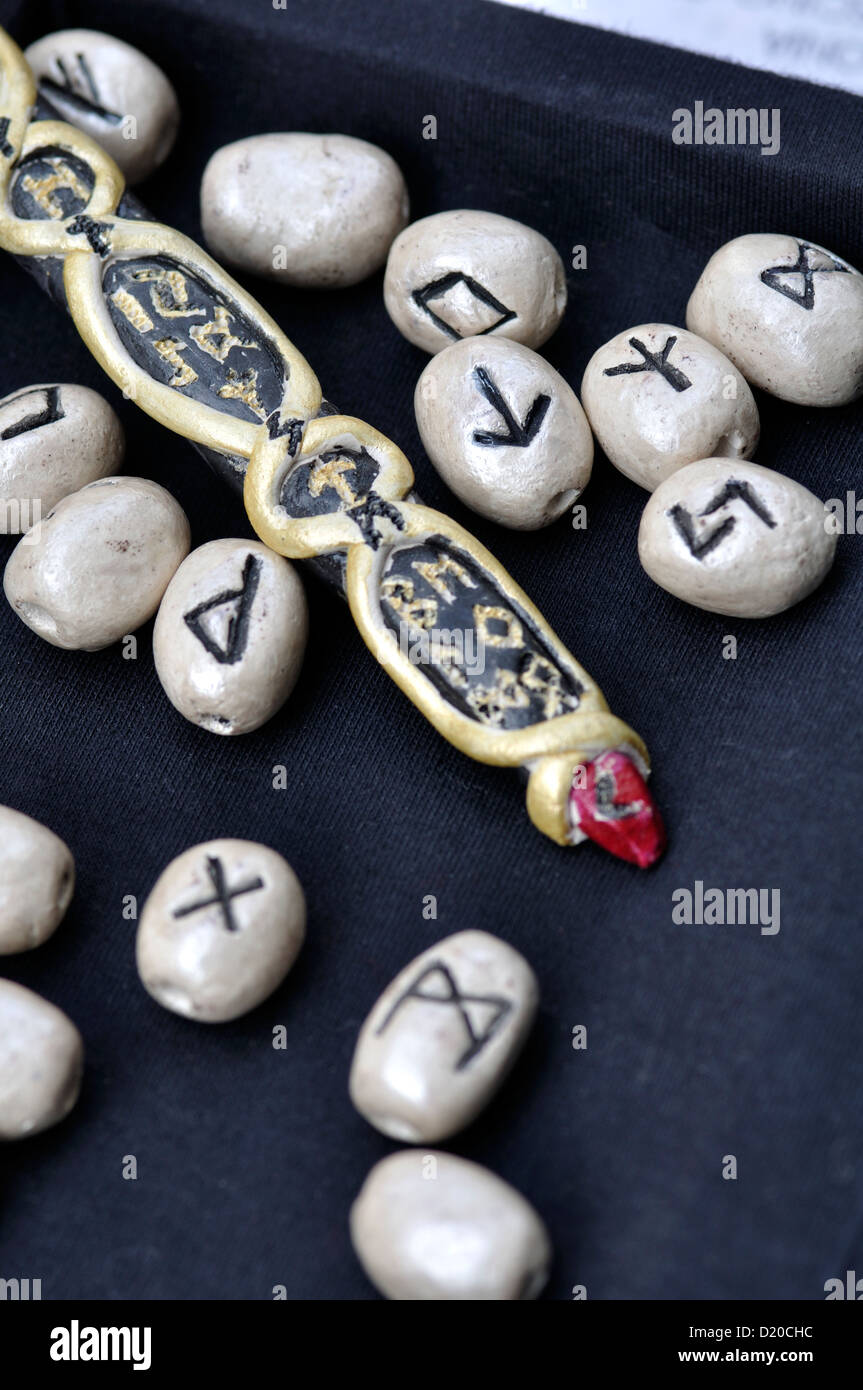 Rune stones magic hi-res stock photography and images - Alamy