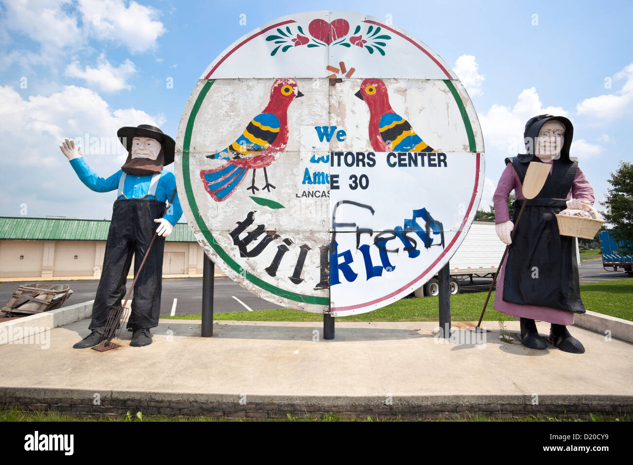 Amish sign, Lancaster County, Amish Country, Pennsylvania, PA, USA ...