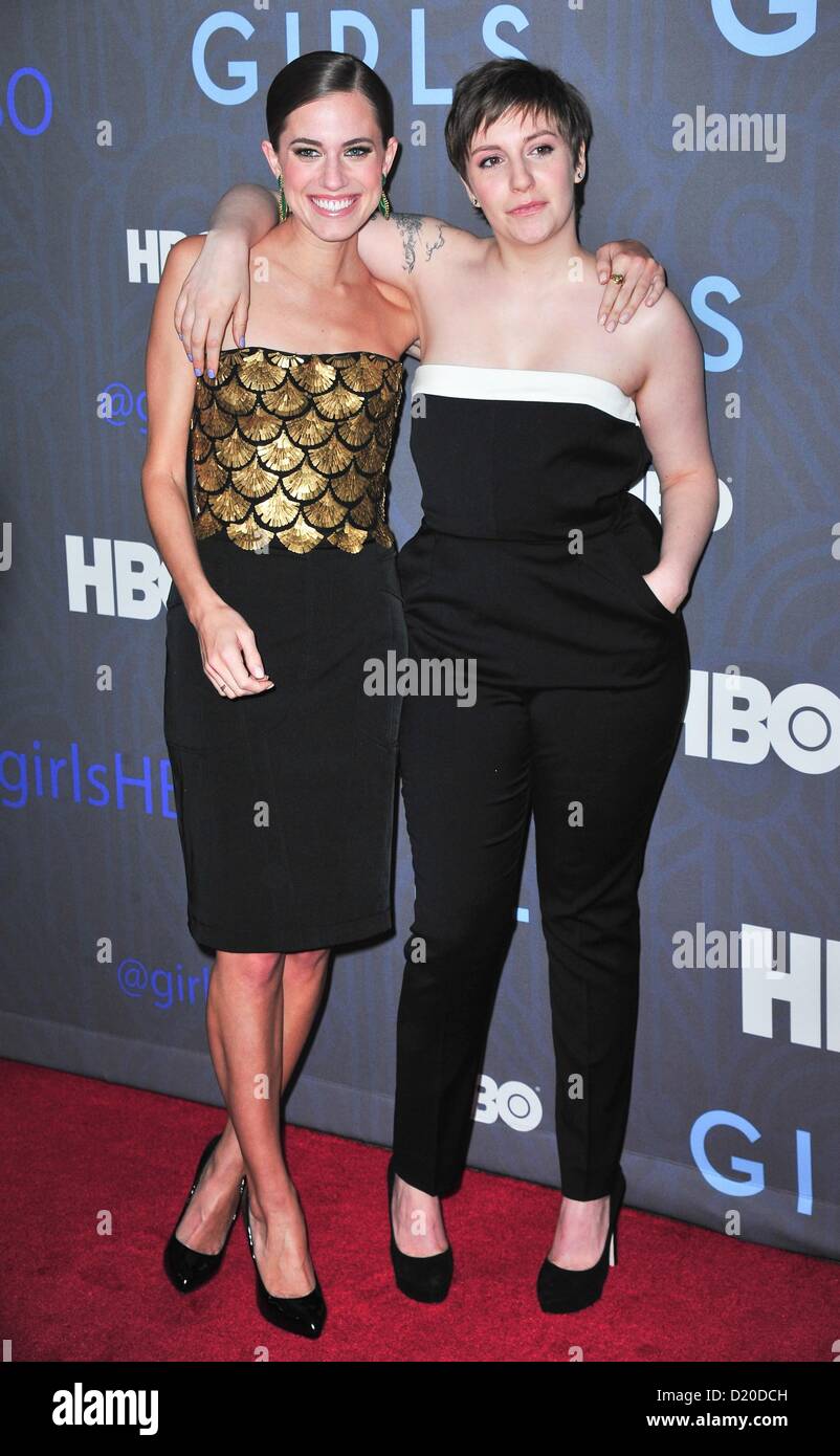 Allison Williams, Lena Dunham at arrivals for HBO's GIRLS Season Two ...