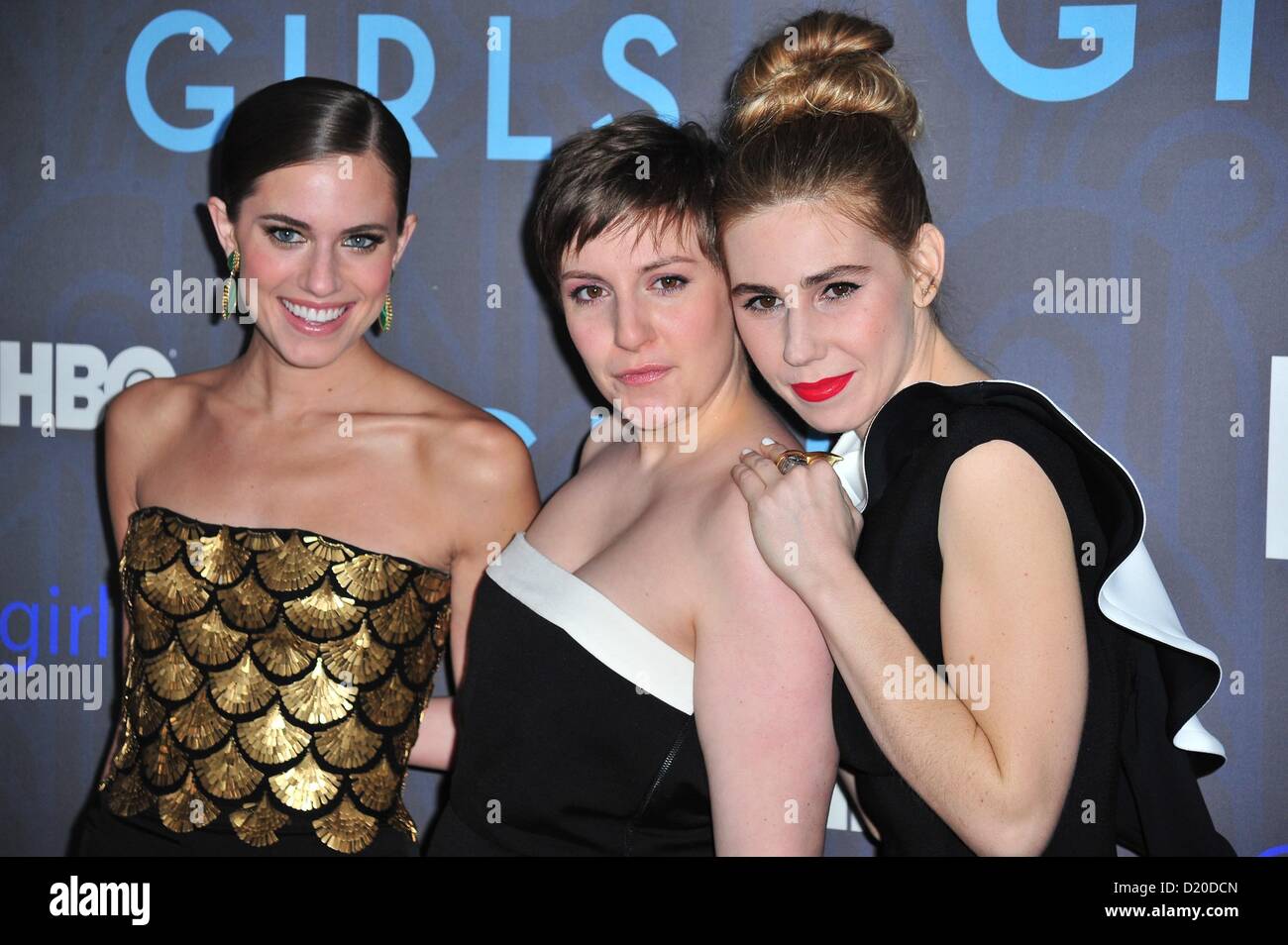 Allison Williams, Lena Dunham, Zosia Mamet at arrivals for HBO's GIRLS ...