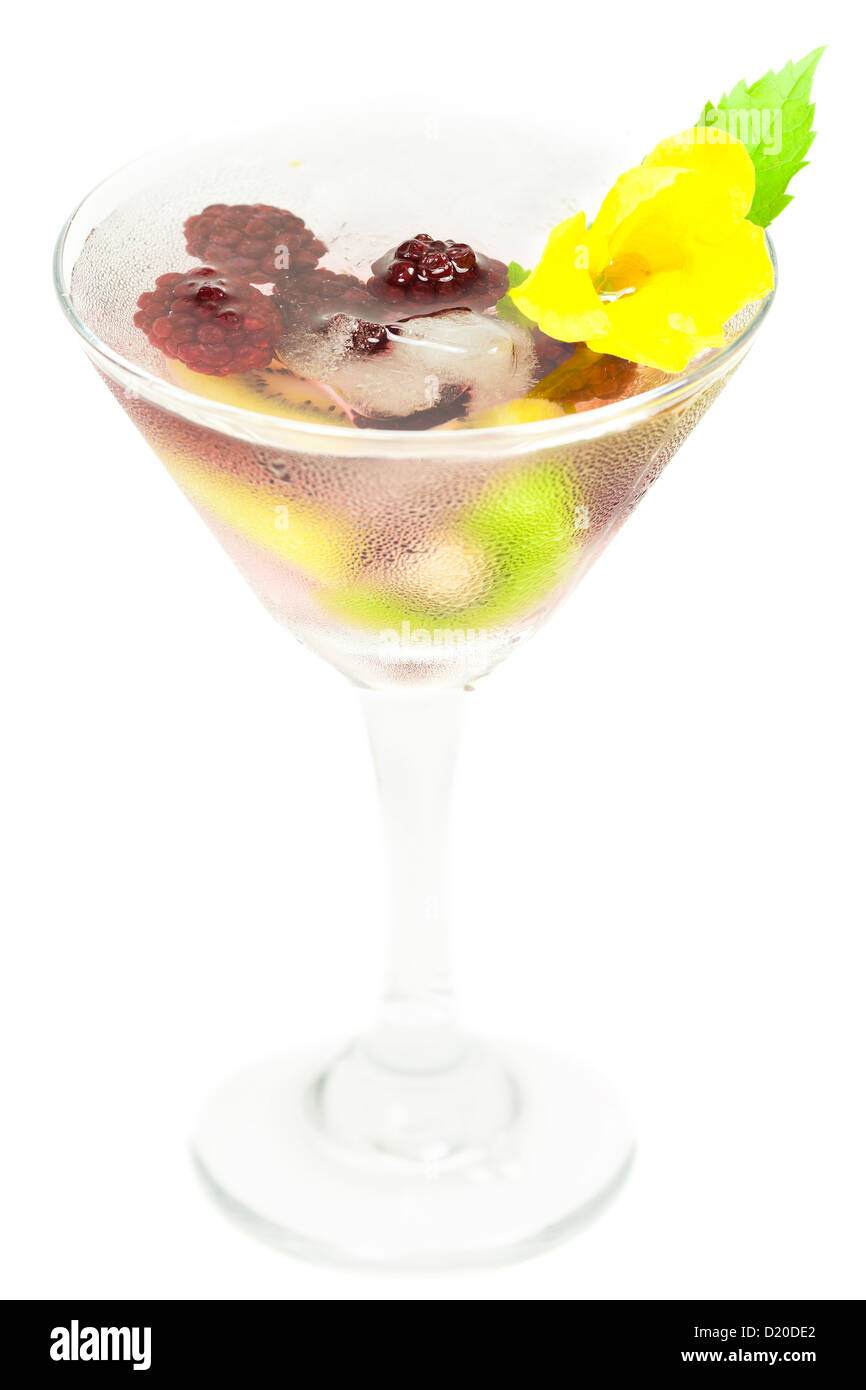 Closeup of cocktail against white background Stock Photo - Alamy
