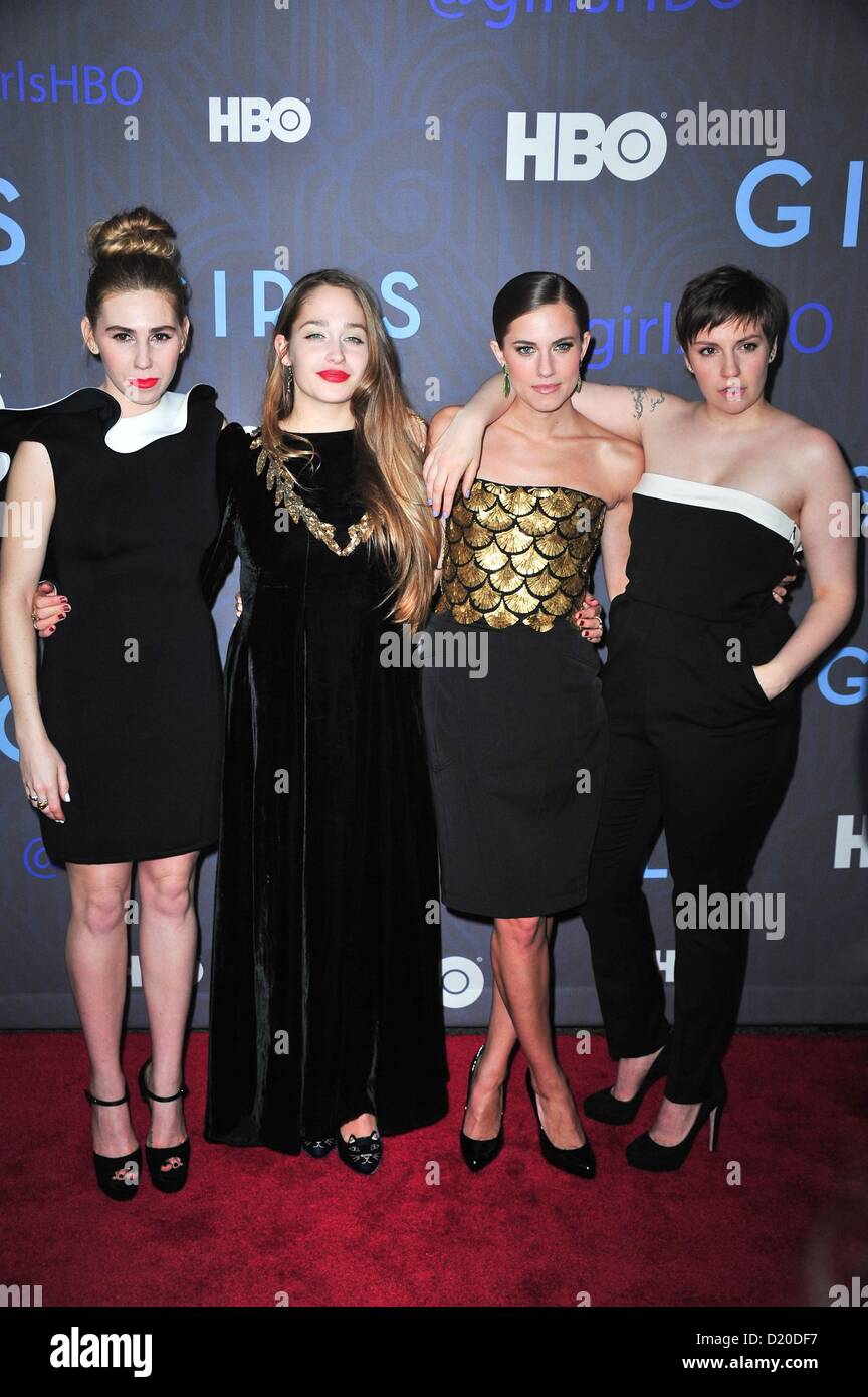 Zosia Mamet, Lena Dunham, Jemima Kirke, Allison Williams at arrivals ...