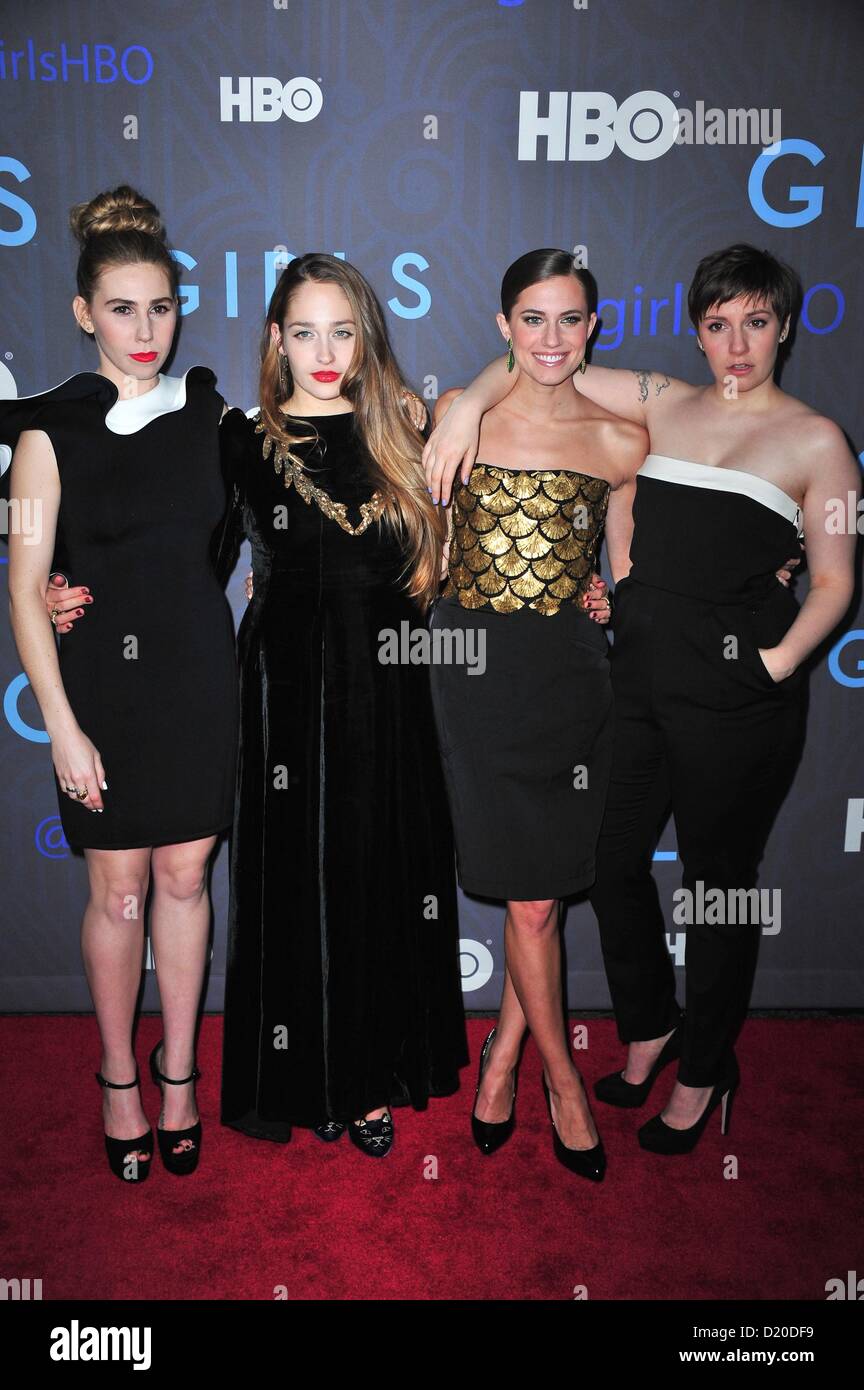 Zosia Mamet, Lena Dunham, Jemima Kirke, Allison Williams at arrivals ...