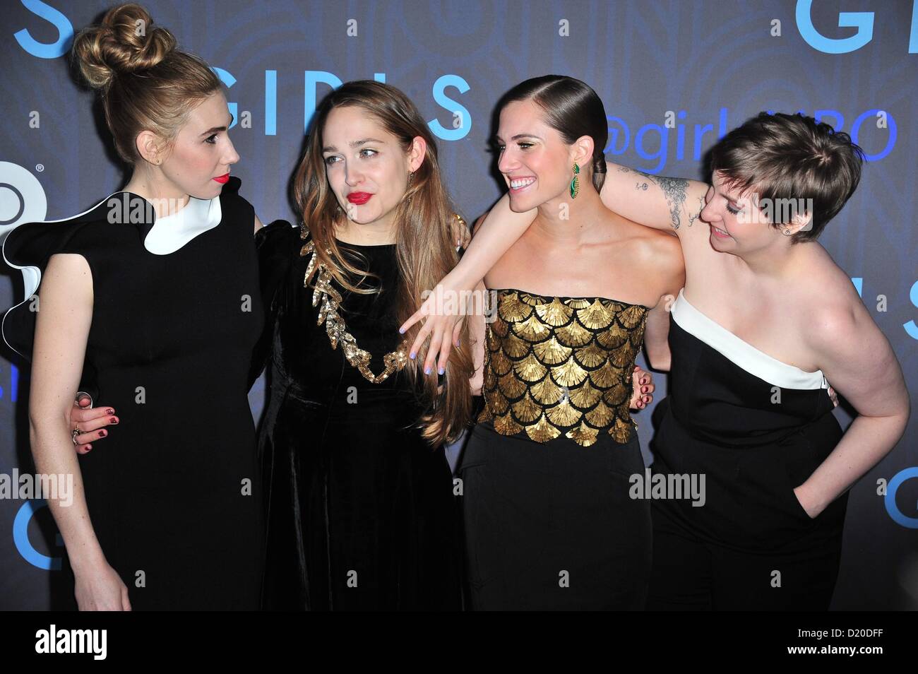 Zosia Mamet, Lena Dunham, Jemima Kirke, Allison Williams at arrivals ...