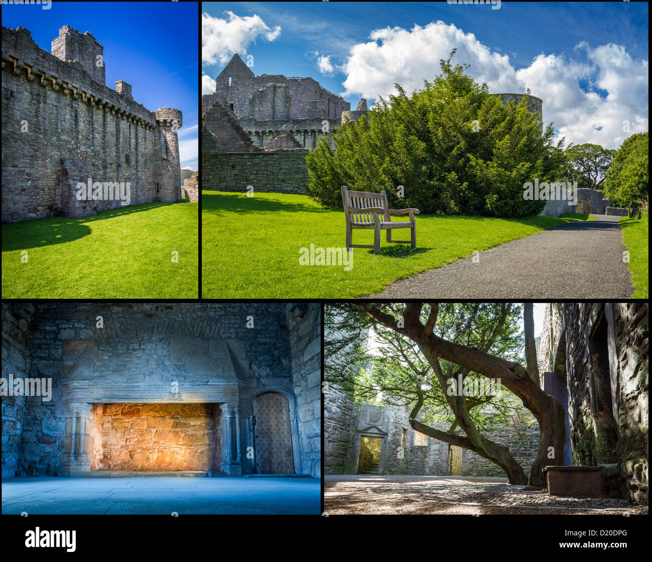 Medieval castle in sunny Scotland Stock Photo - Alamy