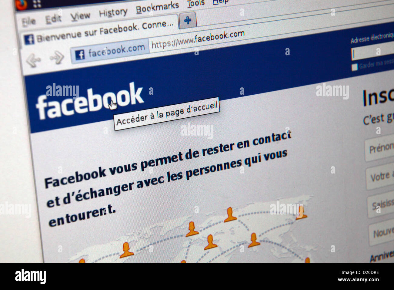 Facebook site hi-res stock photography and images - Alamy