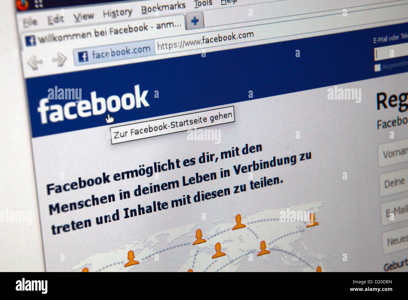 Facebook site hi-res stock photography and images - Alamy