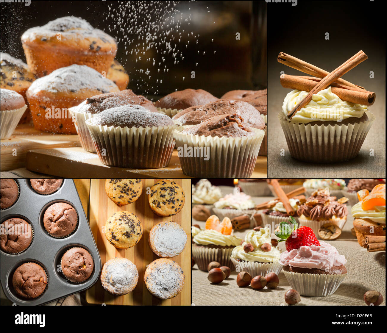 Collage of different types of muffins no. 3 Stock Photo - Alamy