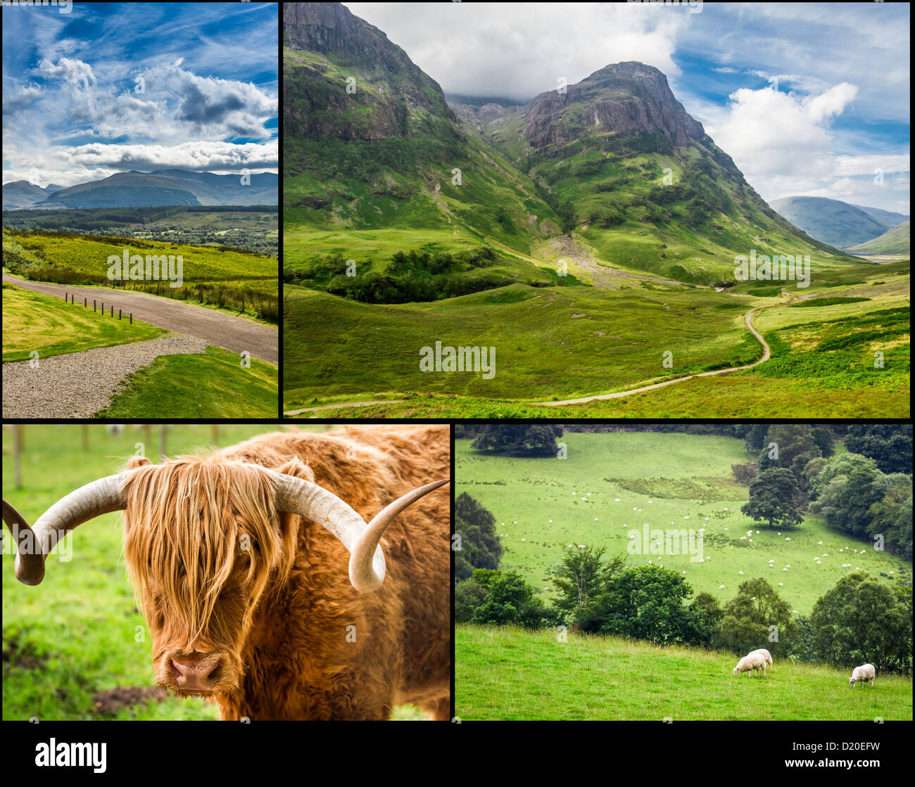 Postcard from the sunny highlands in summer Stock Photo - Alamy