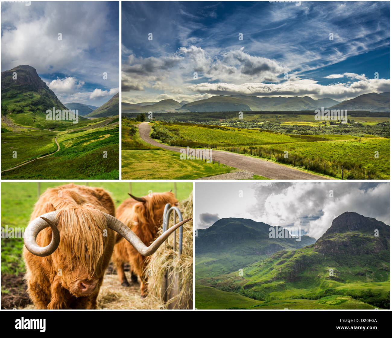 Postcard from the sunny highlands in Scotland Stock Photo - Alamy