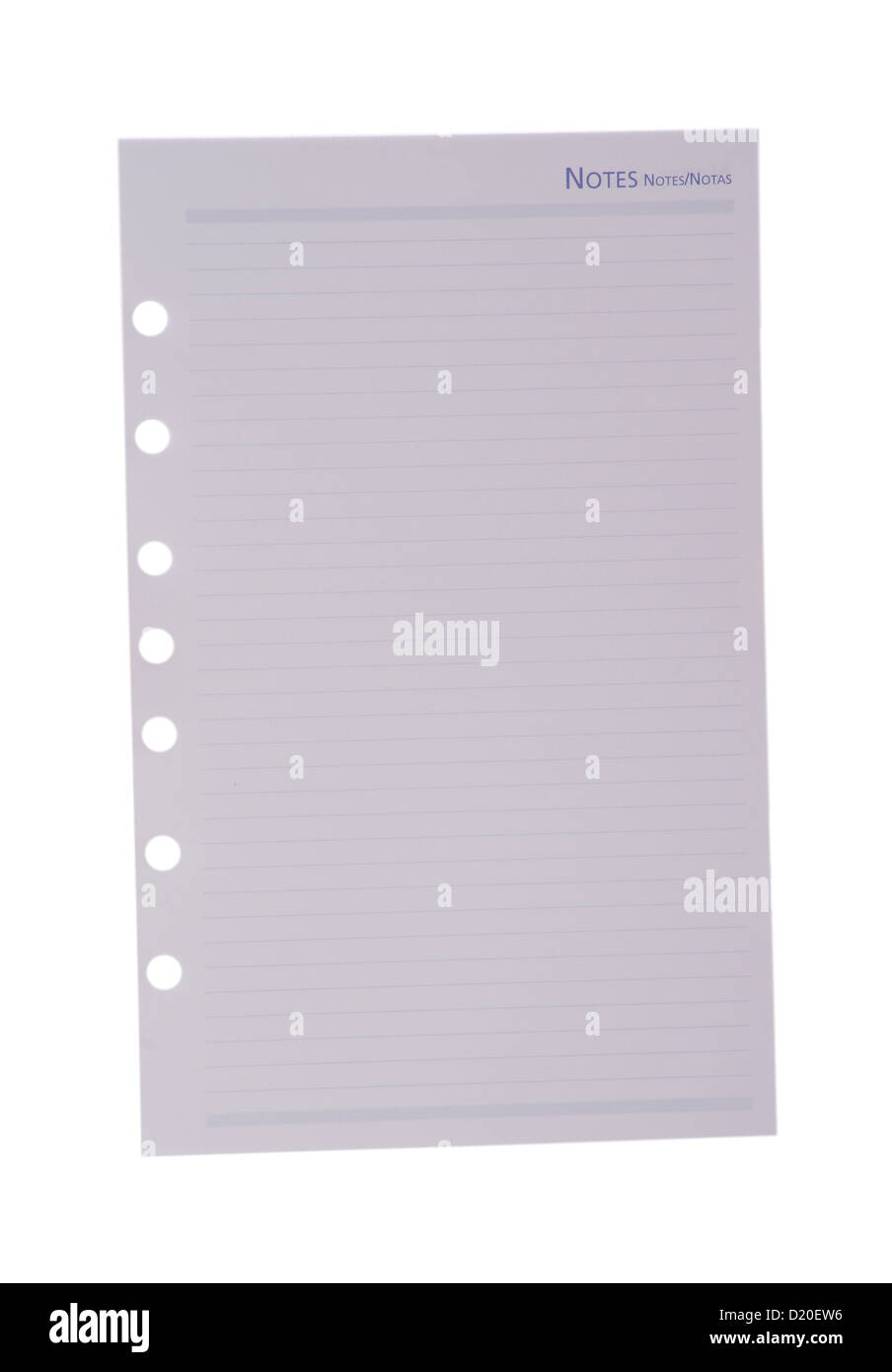 Page of block notes in white Stock Photo - Alamy
