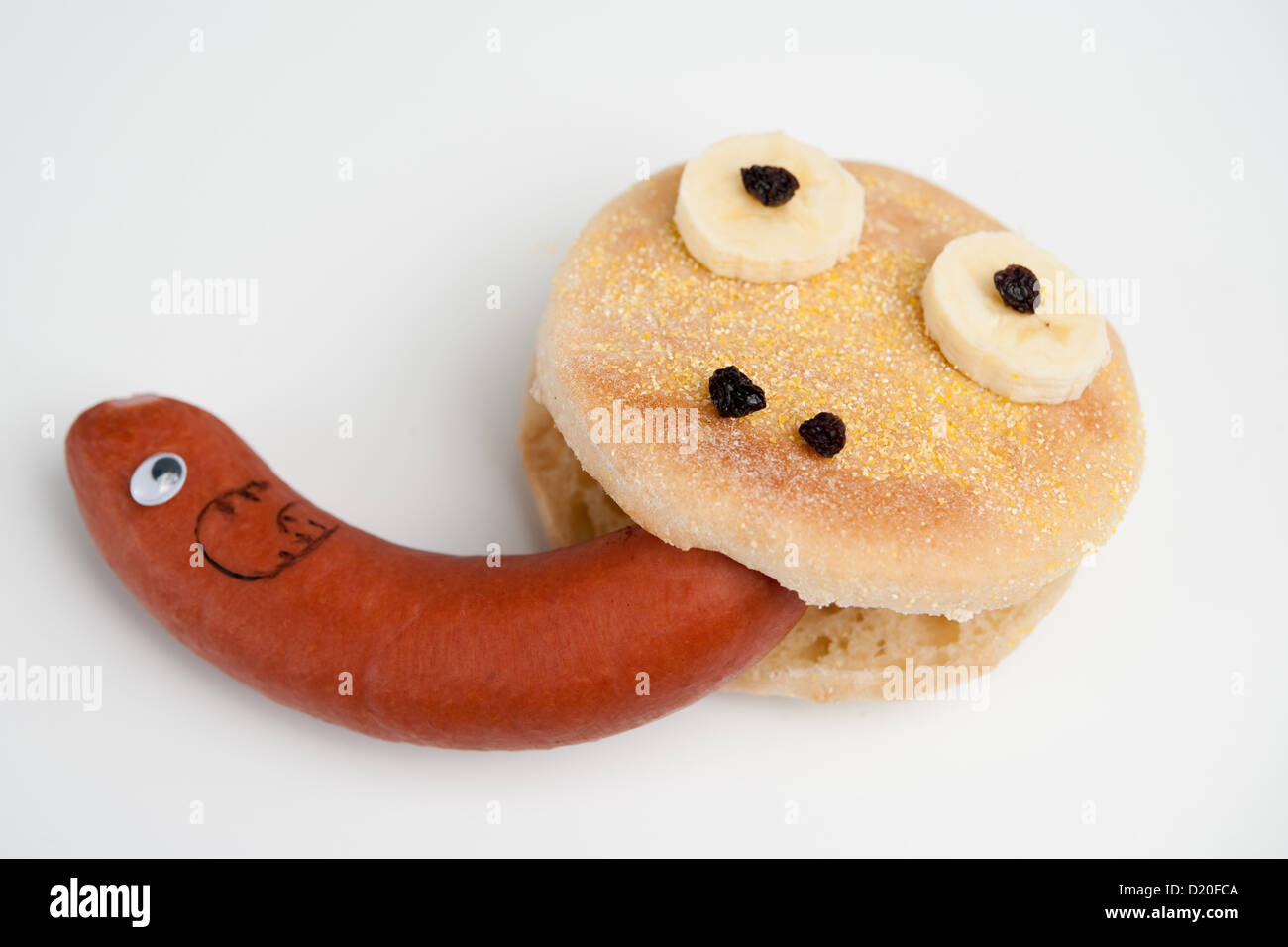 Picture of food, designed as funny food Stock Photo - Alamy