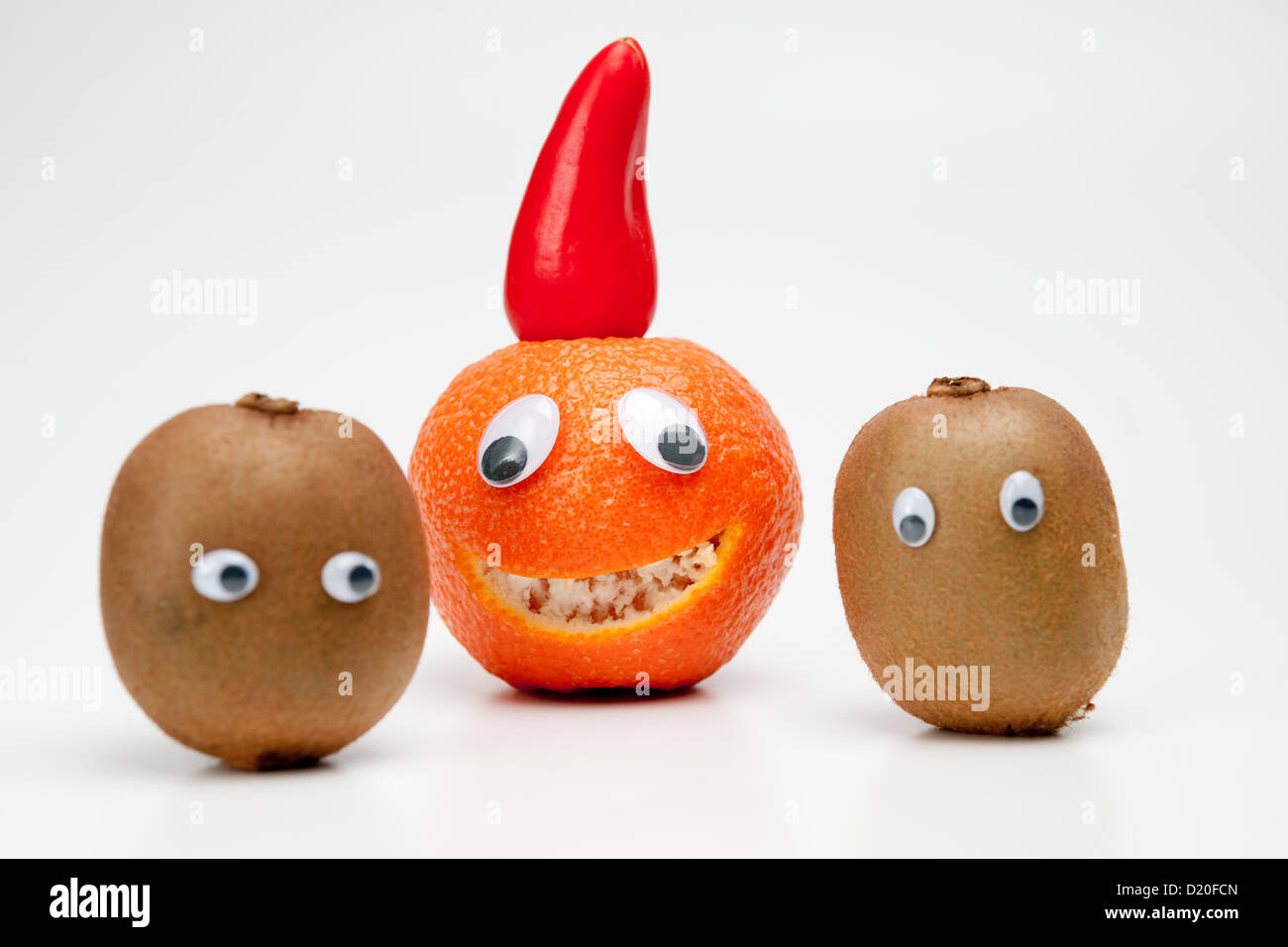 Picture of food, designed as funny food Stock Photo - Alamy